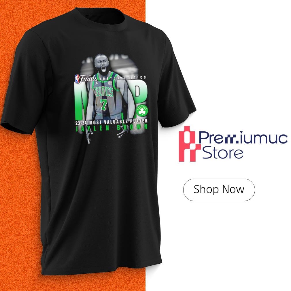 Jaylen Brown Boston Celtics 2024 NBA Finals MVP full court sprint shirt ...
