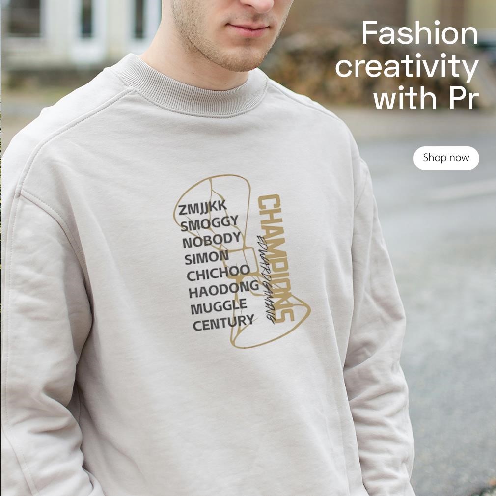 Zmjjkk Smoggy Nobody Simon Chichoo Haodong Muggle Century Edward gameing 2024 Champions shirt ...