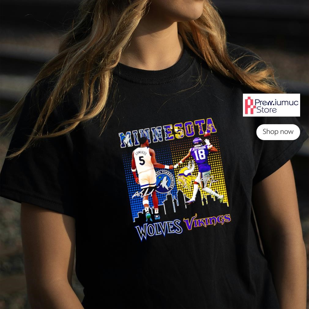 Minnesota Edwards Wolves x Jefferson Vikings shirt, hoodie and long ...
