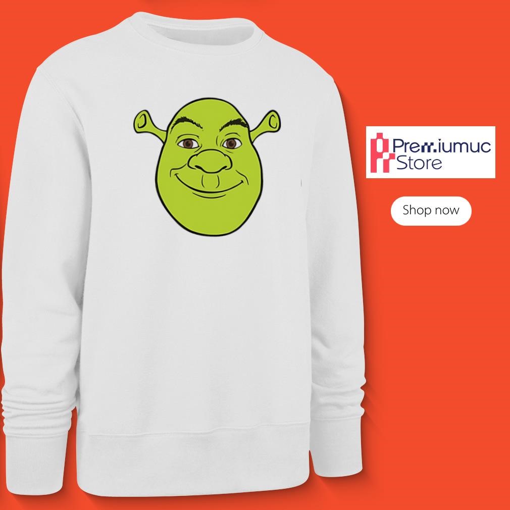 Shrek big face smile cartoon shirt, hoodie and long sleeve tee